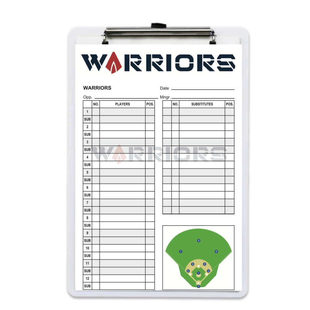 Personalized Baseball & Softball Lineup & Dugout Cards With Your Logo ...