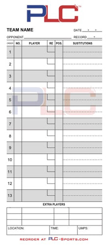 Custom Lineup Cards | Personalized Lineup Cards