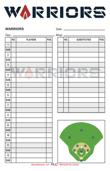 Softball Lineup Cards | Personalized Lineup Cards