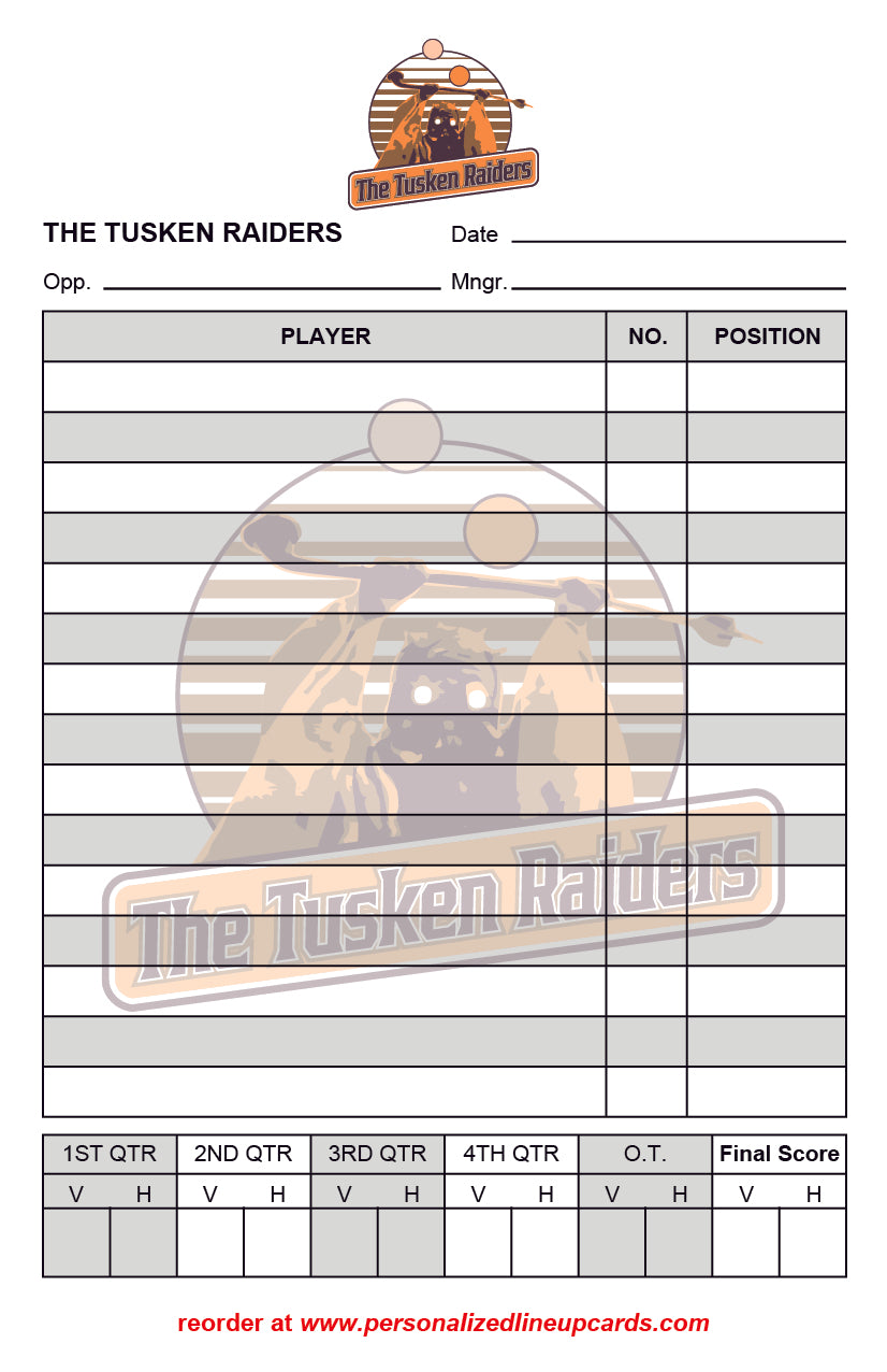 Personalized Basketball Lineup Cards | Personalized Lineup Cards